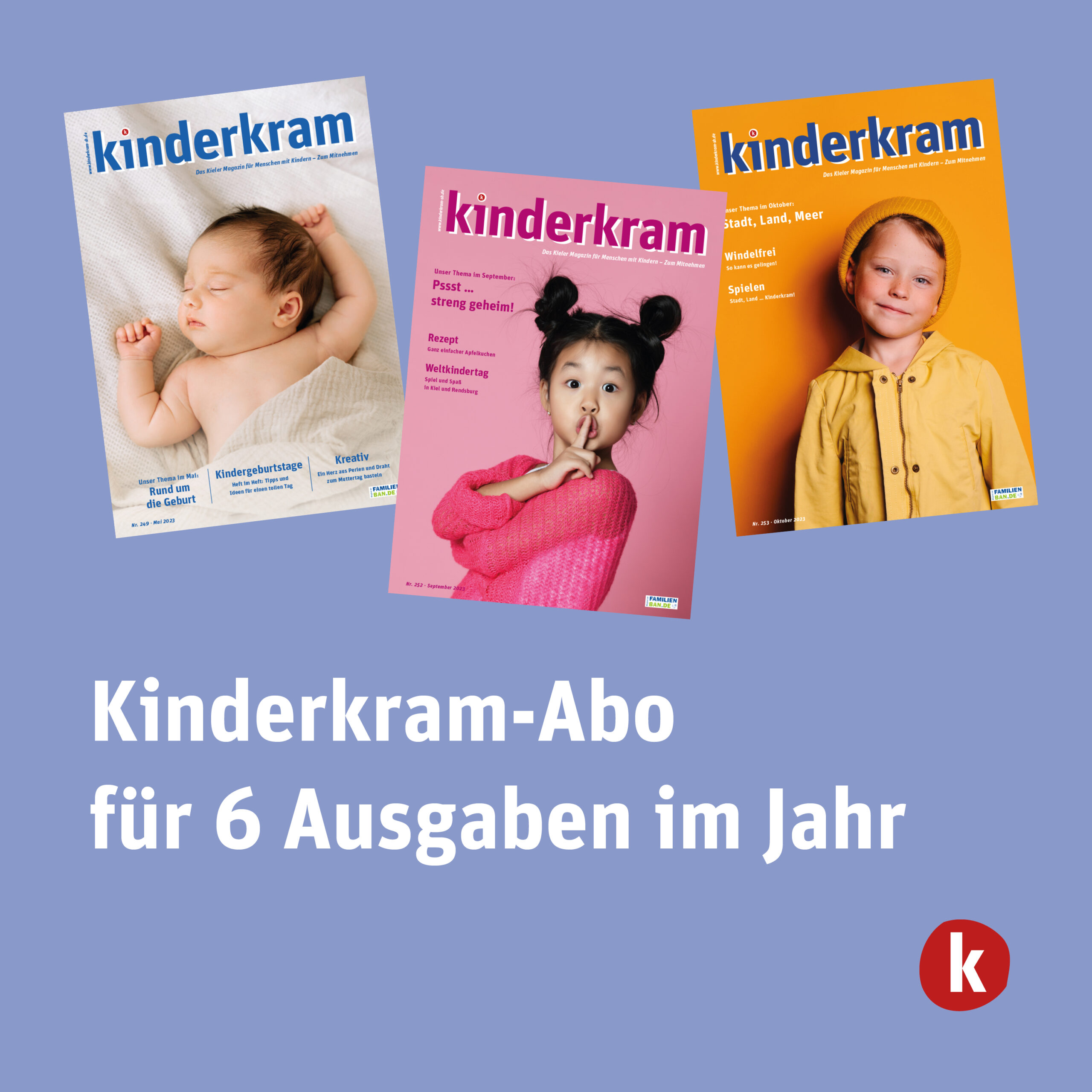 Magazin Kinder in Kiel mit Kinderkram, dem Magazin für Familien